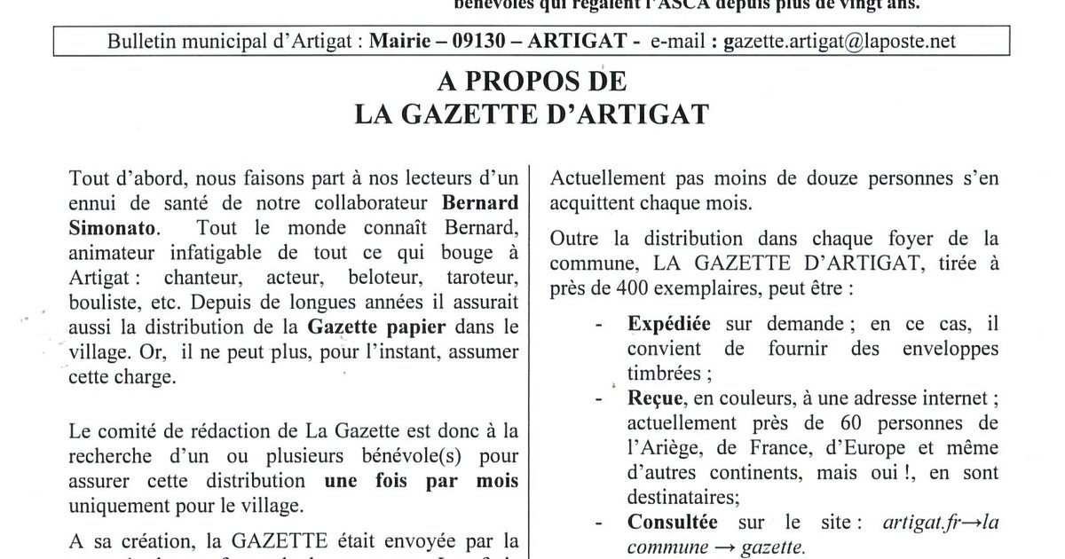 Juillet - Août 2019 - Artigat - Communauté de communes Arize-Lèze